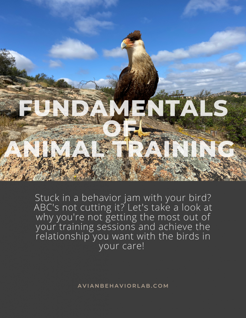 Fundamentals of Animal Training Workbook - Avian Behavior International